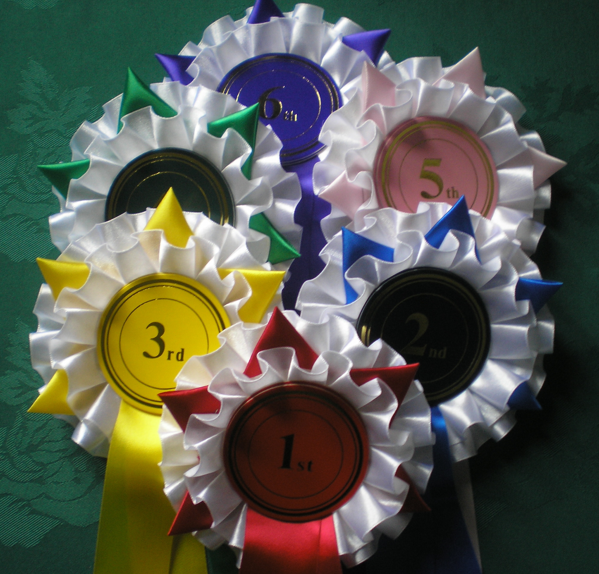 Rosette examples- We make your rosette to your requirements.